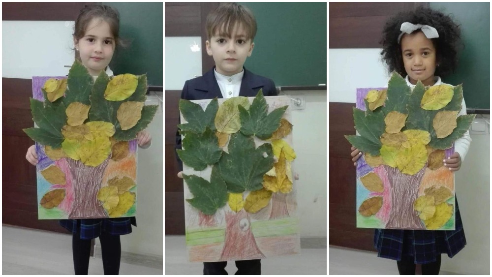 კერძო სკოლა „ჰელიოსის“ მოსწავლეებმა შემოდგომის თემაზე ნამუშევრები შექმნეს